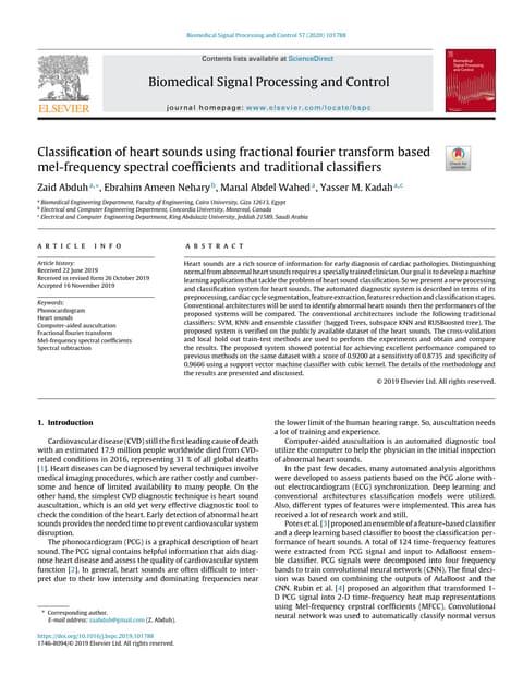 Distinctive features for normal and crackles respiratory sounds using cepstral coefficients | PDF