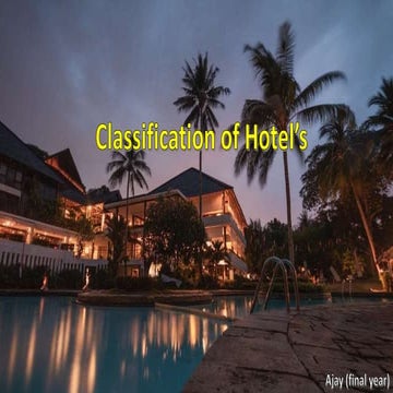 Classification of hotels. ppt | PPTX
