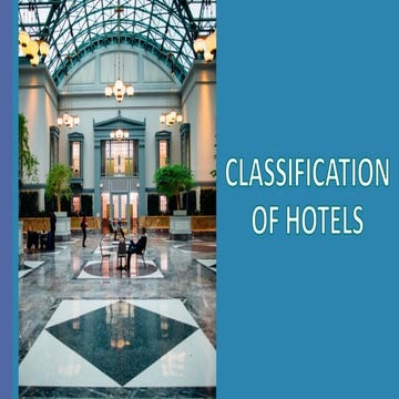 Classification of hotels | PDF | Hotels and Motels | Travel Type