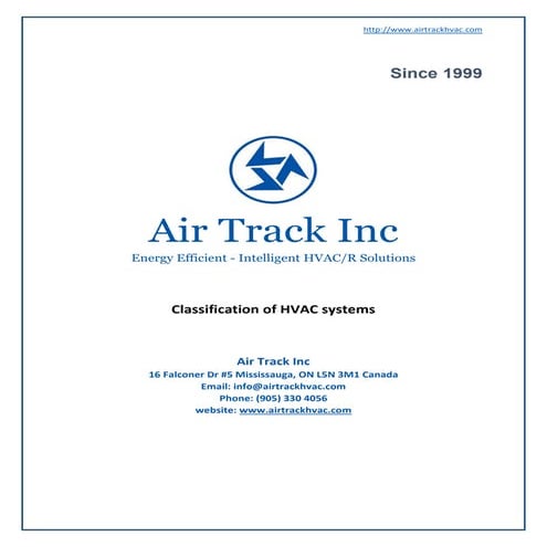 Classification of hvac systems | PDF