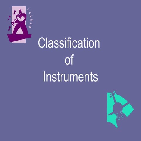 Classification of Instruments - for music students | PPT
