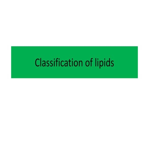 Classification of lipids | PPT