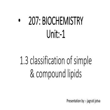 🧪 Classification of Lipids............. | DOCX