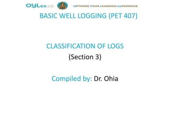 Sp log - Well logging | PPT