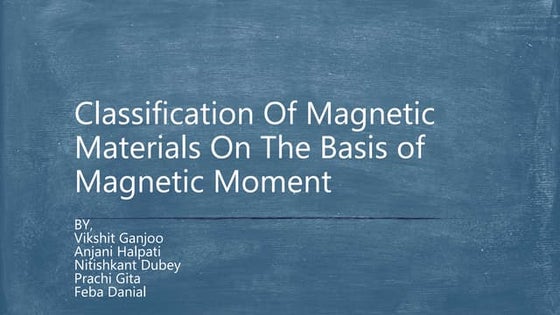 Magnetic materials & B-H Curve | PPT