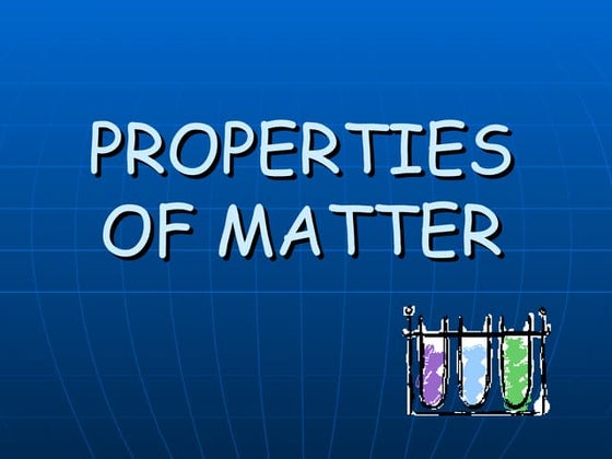Physical and chemical properties of matter | PPTX | Chemistry | Science