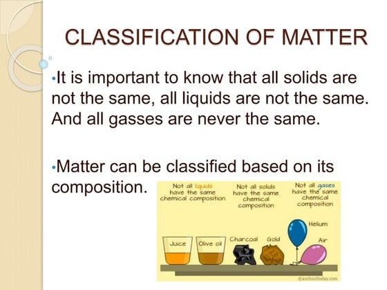 Classification of Matter | PPT