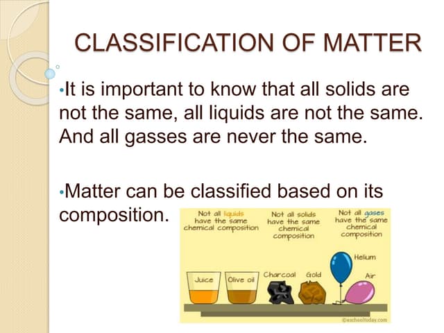 Describing and classifying Matter. grade 6 topic 1 | PPTX