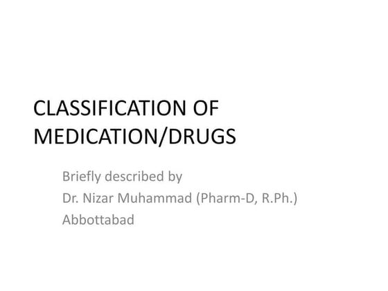 Purposes of medication | PPT