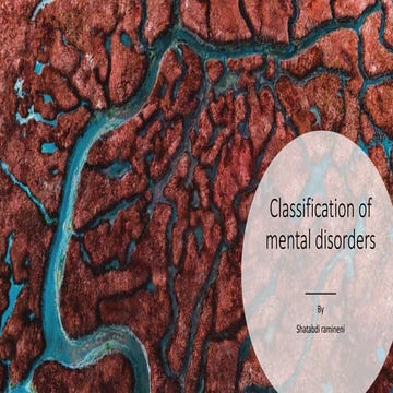 Classification of mental disorders | PPTX