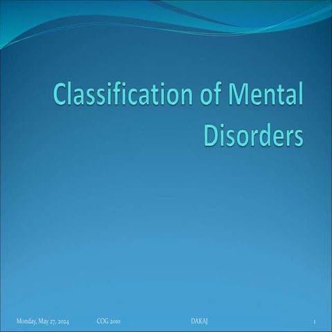 Classification of Mental Disorders-COG.ppt