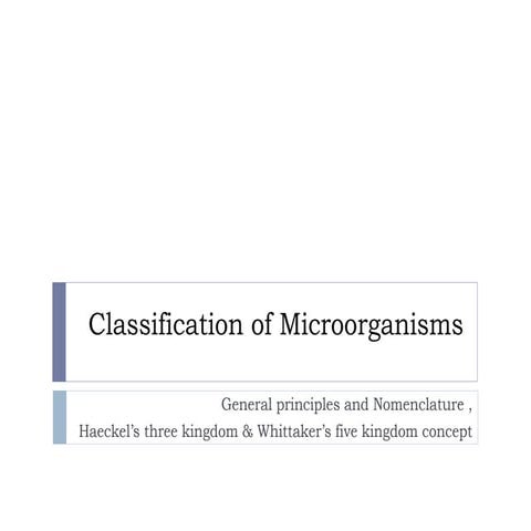 Classification of microorganisms | PPT