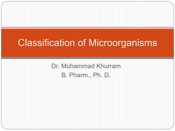 Microbial taxonomy | PPTX | Biological Sciences | Science
