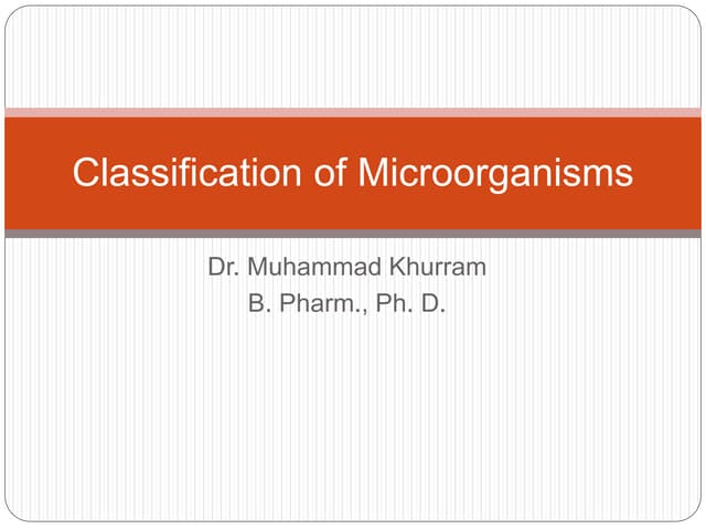 Microbial taxonomy | PPTX