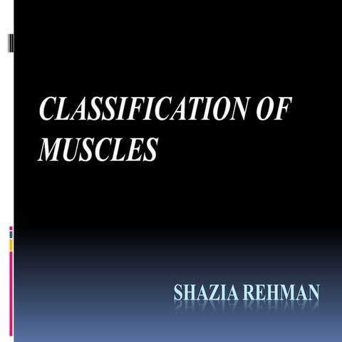 Classification of muscle | PPTX