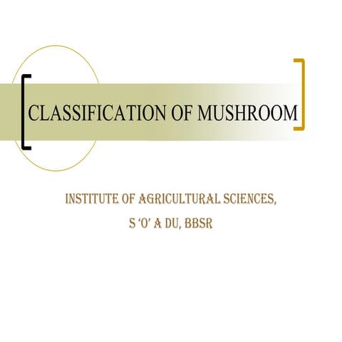 Classification of mushrooms | PDF