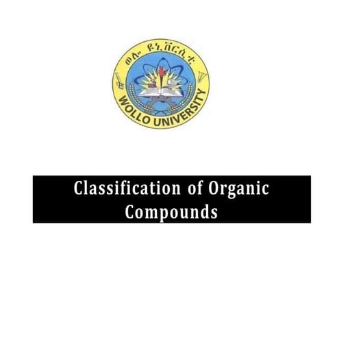 Classification of organic compounds | PDF