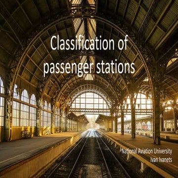 Classification of passenger stations | PPT