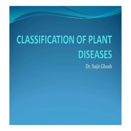 Classification of plant diseases | PDF