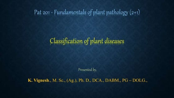 Classification of plant diseases | PPTX | Gardening | Home & Garden