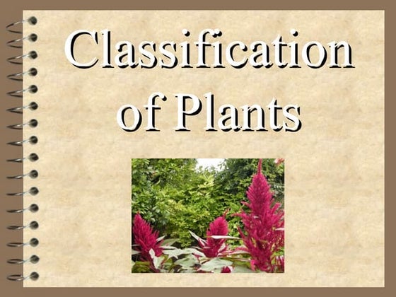 Classification Of Plants Flowering And Nonflowering 1.2 Classification