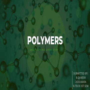 CLASSIFICATION OF POLYMERS about hjh .ppsx