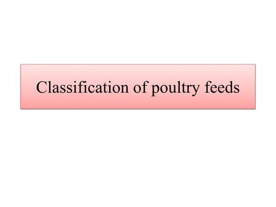 Poultry Feed formulation | PPT