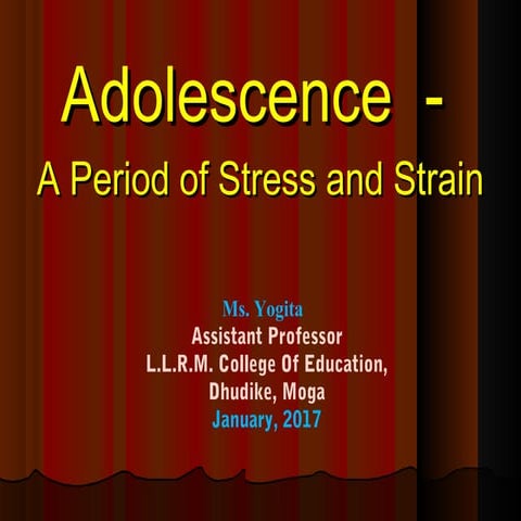 Classification of problems of adolescents | PPT