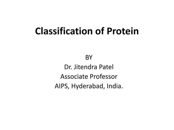 Protein (biomolecule) | PPT