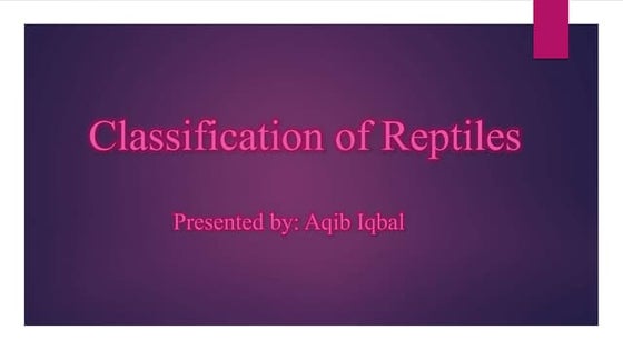 Classification of reptilia | PPT | Reptiles | Pets