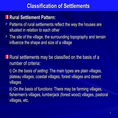 Grade 12 SETTLEMENT GEOGRAPHY | PPTX