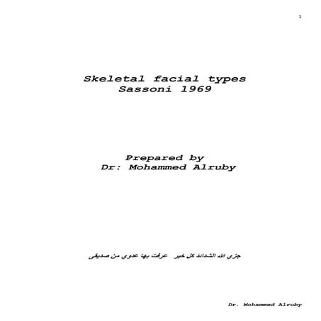 classification ofSassoni skeletal facial types.docx | Dental Health ...