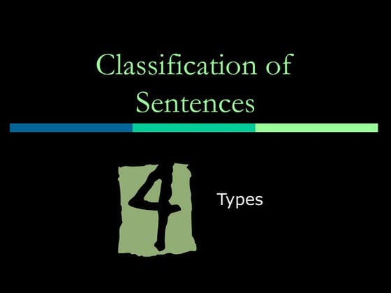 Sentence Classification | PPT | Chemistry | Science