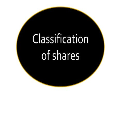 Classification of shares | PPTX