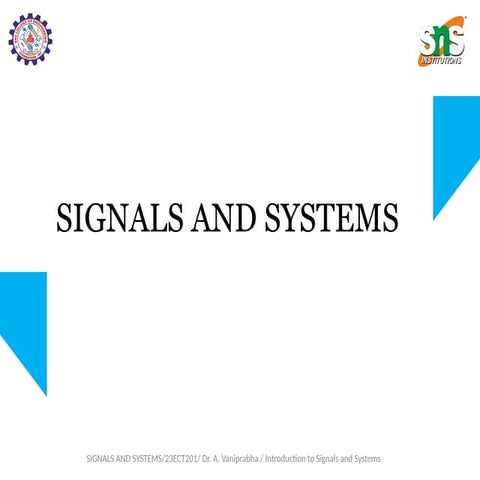 Signals and systems - Classification of signals.ppt