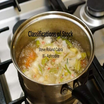 Classification of Stock | PPTX