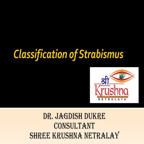 Classification of strabismus | PDF