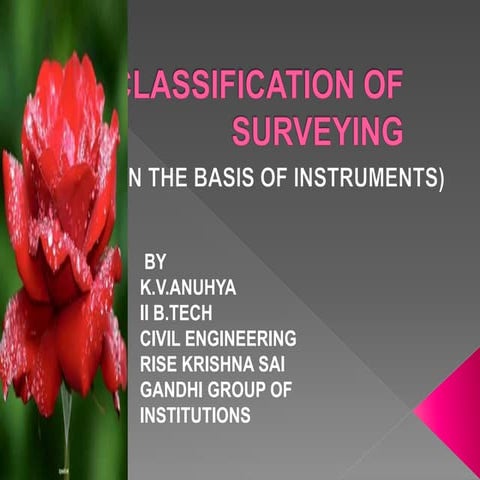 Classification of surveying | PPTX