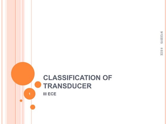 Classification of transducers | PPT