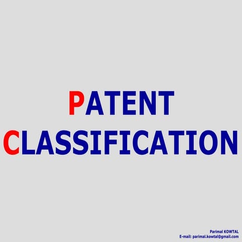 Patent Classification | PDF