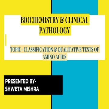 Classification & qualitative tests of amino acids | PPTX