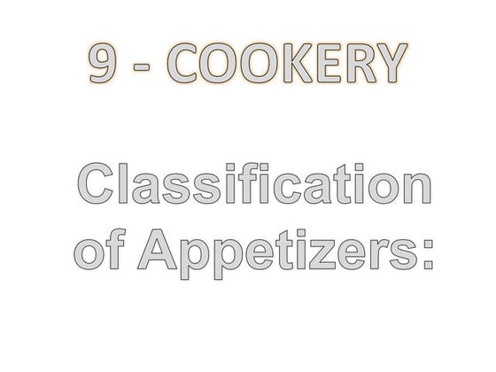 Classification of Appetizers According to Ingredients .pptx