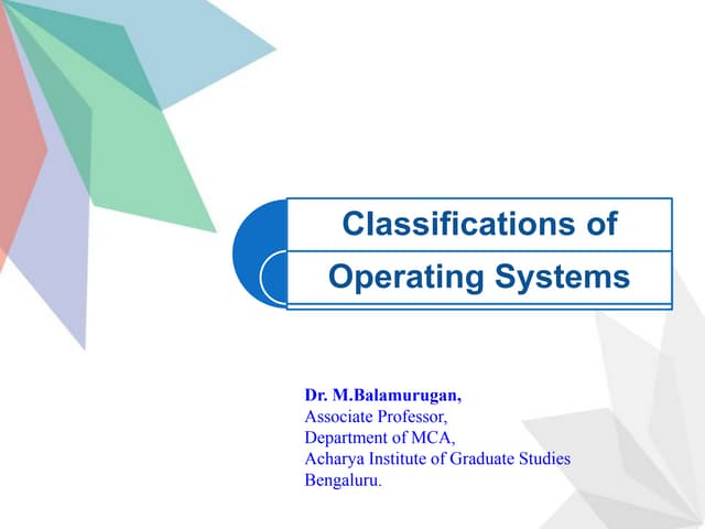 Types of operating system | PPTX
