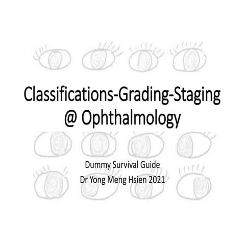 Classification Staging Grading in Ophthalmology | PPTX