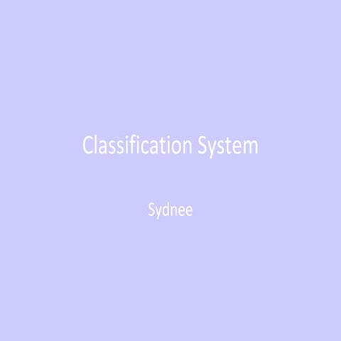 Classification System Project | PPT