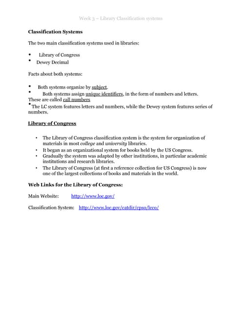 Dewey Decimal Classification Vs Library Of Congress Classification
