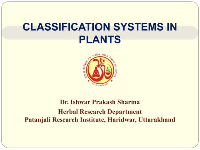 Natural system of classification (botany).pptx