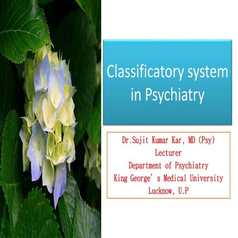 Classificatory system in psychiatry | PPTX