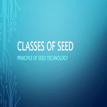 Classes of Seeds / Classification of Seeds / Category of Seeds | PPTX