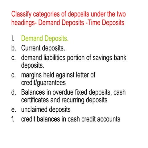4.Types of Deposit.pptx Demand deposits and Time deposit. | PPTX